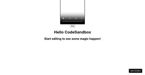 Canvas Video Stream Pattern Codesandbox