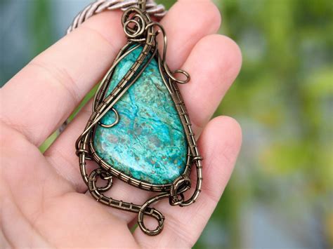 Chrysocolla Wire Wrapped Pendant By Ianirasartifacts On Deviantart