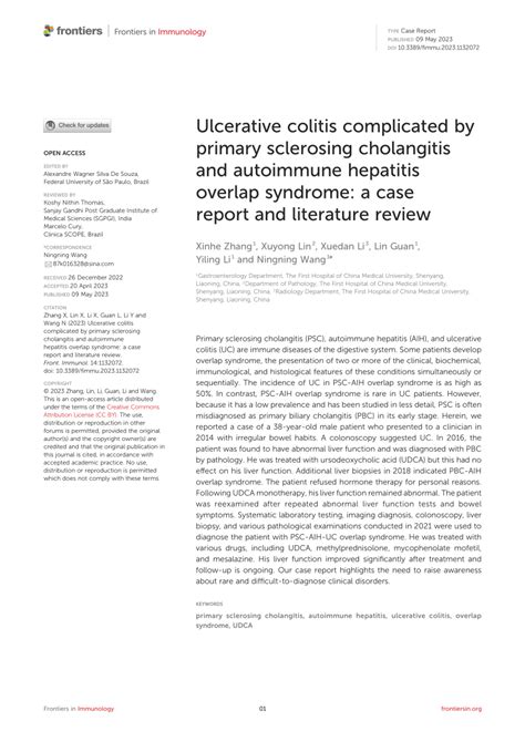 Pdf Ulcerative Colitis Complicated By Primary Sclerosing Cholangitis
