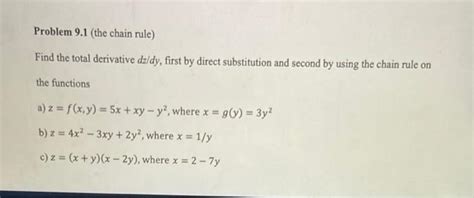 [solved] problem 9 1 the chain rule find the tota