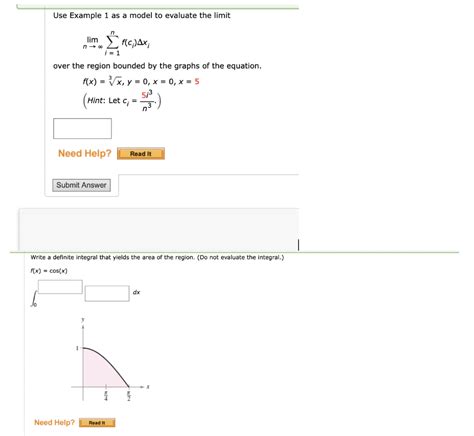 solved use example 1 as a model to evaluate the limit lim