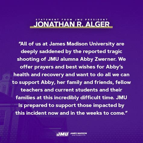 A Message Of Support For Jmu James Madison University