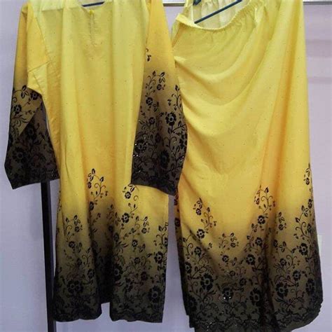 Baju Kurung Warna Kuning Lazada