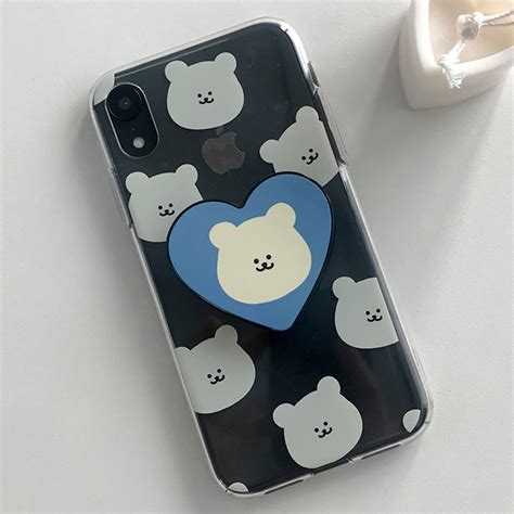 빠른배송 세트 젤리케이스하트톡 곰찌 2종 Set 심플 아이폰케이스 젤리 투명 실리콘 아이폰 11 12 13 미니 14 15 16 Xs X Xr Se2 Se3