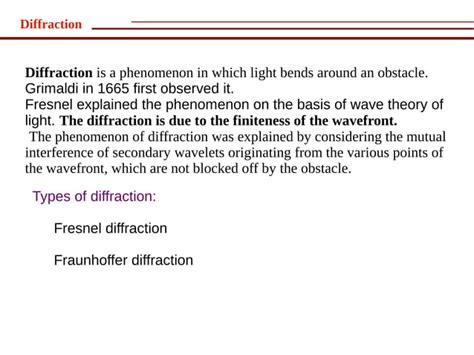 Diffraction Part I PPT