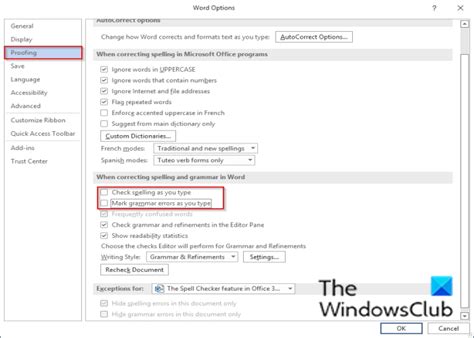 How To Disable Spell Check In Office 365