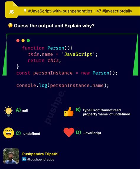 Pushpendra Tripathi On Linkedin Javascript Javascriptdaily