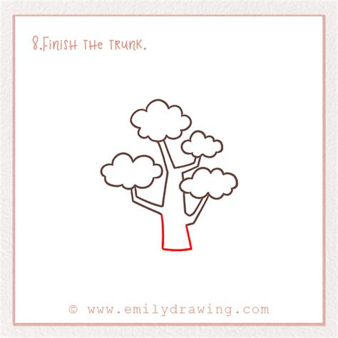 How To Draw A Pine Tree Emily Drawing