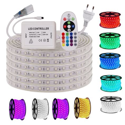 Rgb Led Strip Light 220v Waterproof Cove Light Led Strip With Bluetooth App Control Backlight