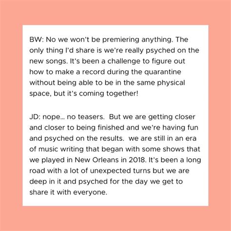 An Update Albeit Vague From Deak And Brian In A New Interview Published Today — Joshs Comment