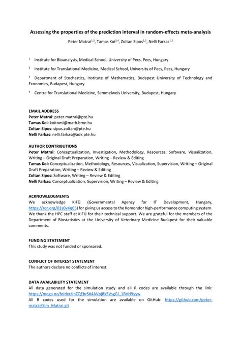 pdf assessing the properties of the prediction interval in random