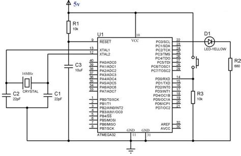 Using Push Button Switch With Atmega32 Microcontroller Atmel Studio
