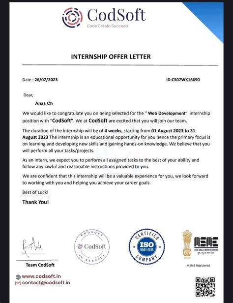 Anas Ch On Linkedin Codsoft Internship Webdevelopers Community