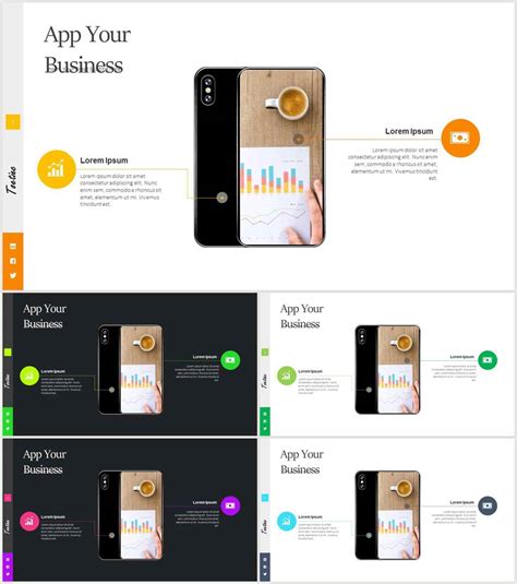 Ppt 배경 스마트폰 화면 And Ppt 템플릿 오렌지 Poipl