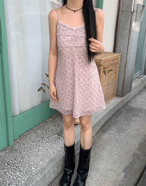 본프링 주문폭주 잔꽃 플라워 미니 원피스 color