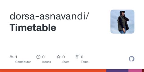 Github Dorsa Asnavanditimetable