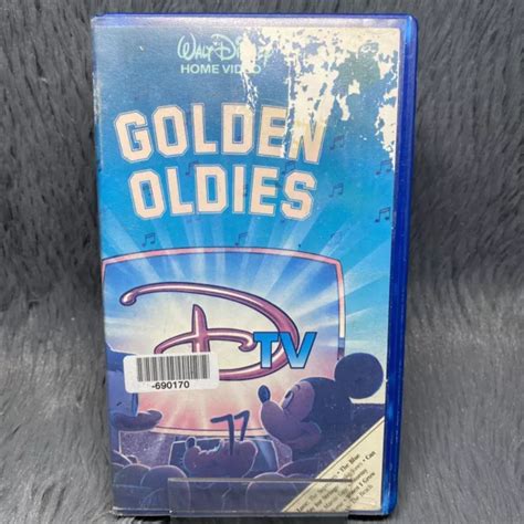 Golden Oldies Vhs Tape 1984 Disney Animated Music Videos Blue Clamshell