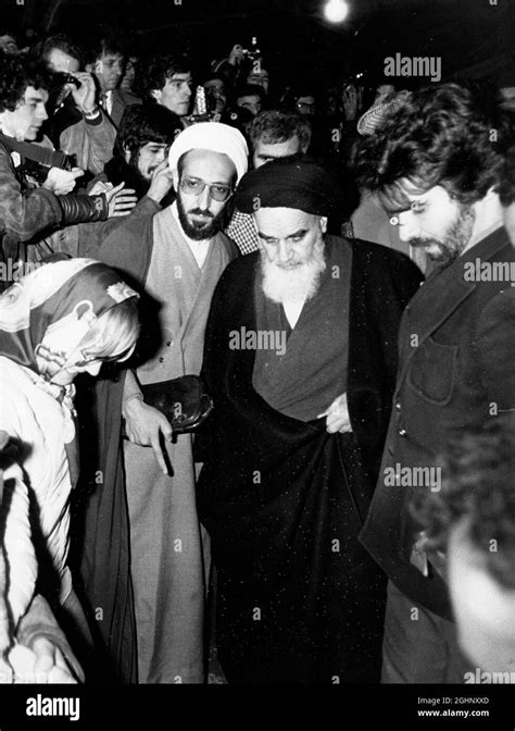 Paris France 01st Feb 1979 Ayatollah Ruhollah Khomeini Center With