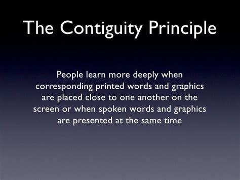 Multimedia And Contiguity
