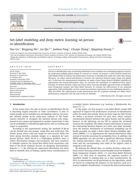 Pdf Set Label Modeling And Deep Metric Learning On Person Re
