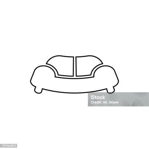 Icône De Ligne De Fauteuil Symbole Simple De Fond Daffiche Dentreprise
