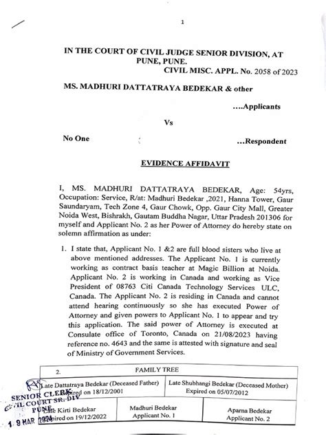 Evidence Affidavit Pdf Affidavit Inheritance