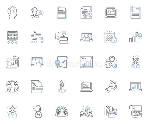 Market Researching Line Icons Collection Survey Focus Group Questionnaire Demographics