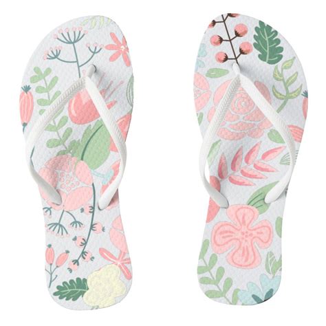 Elegant Pink Floral Flip Flops Zazzle Floral Flip Flops Wedding