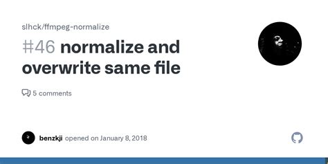 Normalize And Overwrite Same File Issue 46 Slhck Ffmpeg Normalize