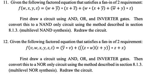 Solved 11 Given The Following Factored Equation That
