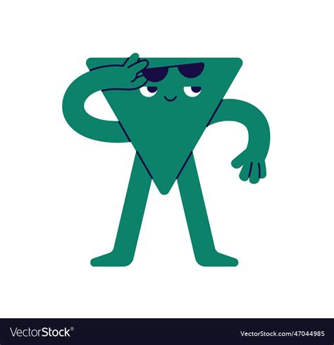 Cute Geometric Shape Funny Geometry Figure Vector Image