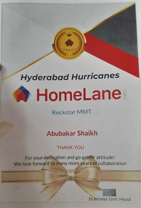 Shaik Abubakar Siddiq On Linkedin Rockstar Award Homelane