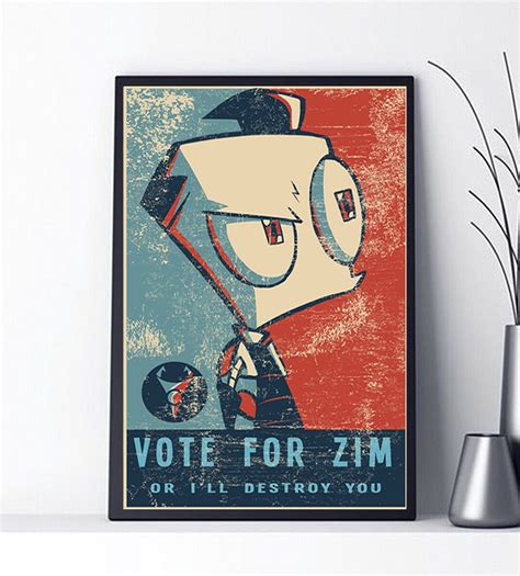 Invader zim пришелец зим poster постер плакат а5 — цена 30 грн в ...