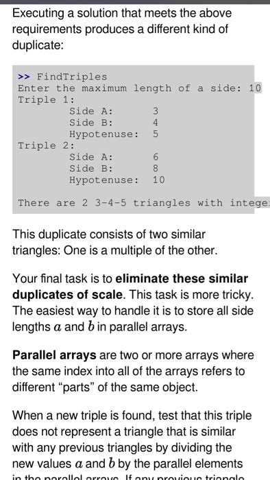 Solved This Project Requires You To Find More Pythagorean Chegg