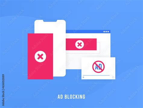Ad Blocking Concept Software Or Web Extension For Blocking Skipping