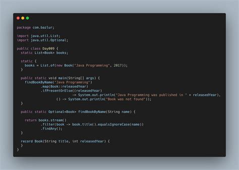 let s use optional to fix our method contract bazlur s stream of