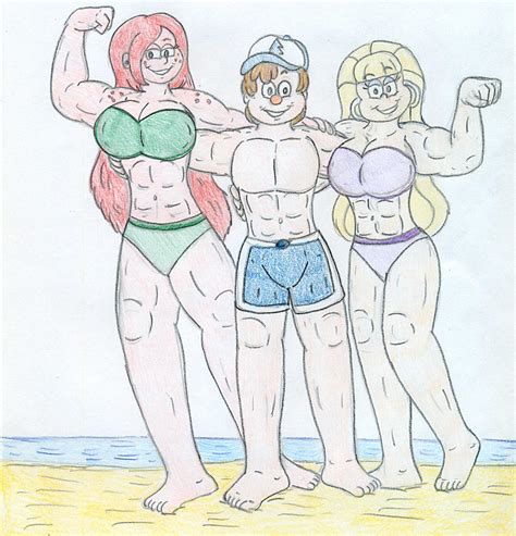 Muscle Beach Dipper Wendy And Pacifica By Jose Ramiro On Deviantart