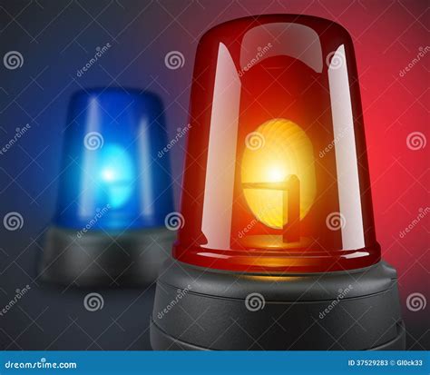 Red And Blue Police Lights Stock Illustration Illustration Of Security