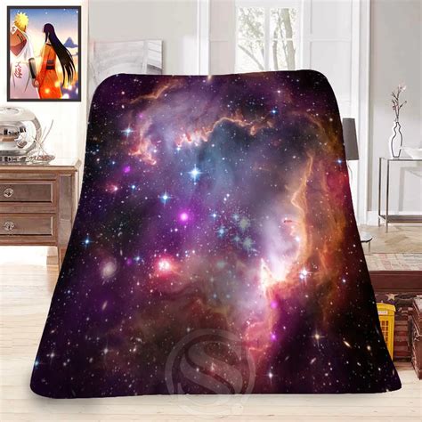 Fashion Blanket Space Universe Galaxy Nebula Printed Soft Fleece