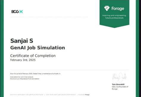 Sanjai S On Linkedin Generativeai Aichatbots Dataanalysis Forage
