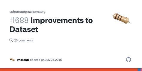 Improvements To Dataset Issue Schemaorg Schemaorg GitHub