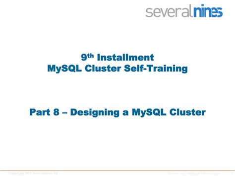 Severalnines Training Mysql® Cluster Part Ix Ppt