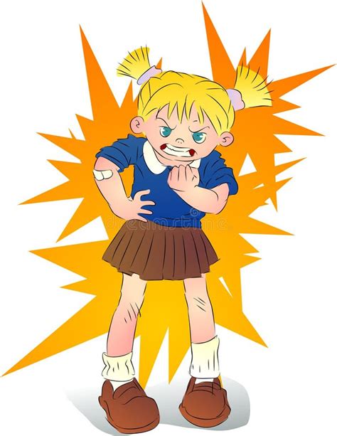 Zeer Boos Meisje Stock Illustratie Illustration Of Kwaadspreker 89753996