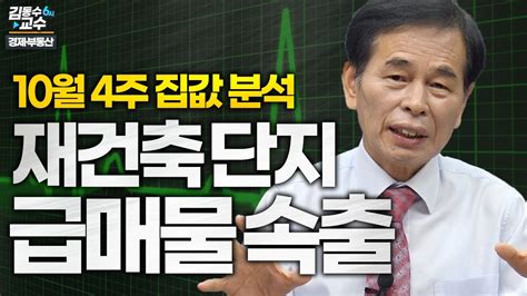 재건축 단지 급매물 속출 10월 4주 집값 분석 김동수 교수 부동산 Youtube