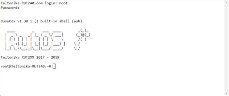 RUT240 CLI Legacy WebUI Teltonika Networks Wiki