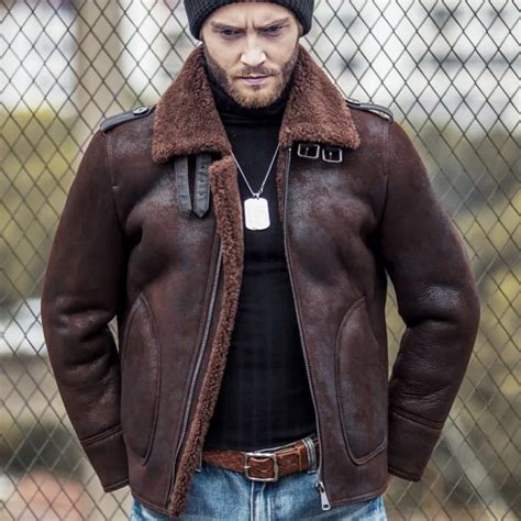 Chaqueta De Piel Aut Ntica Para Hombre Abrigo Grueso De Piel Aut Ntica