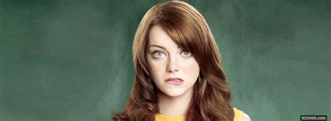 Emma Stone Biting Lips Photo Facebook Cover