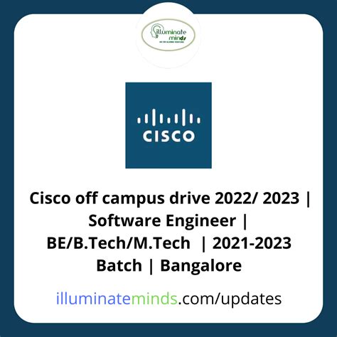 Cisco Off Campus Drive 2022 2023 Software Engineer Be B Tech M Tech 2021 2023 Batch