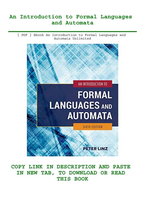 { pdf } ebook an introduction to formal languages and automata unlimited