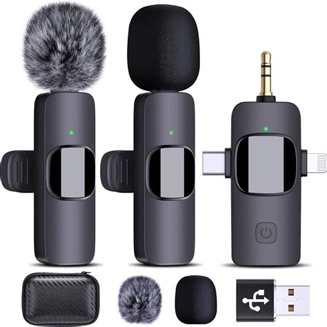 Amazon HMKCH Dual Wireless Lavalier Microphones For IPhone Android
